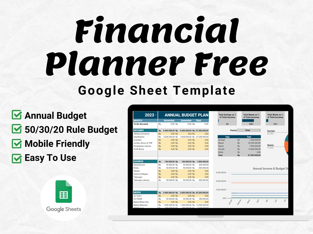 Purchase [FREE] Financial Planner Template | Clicky