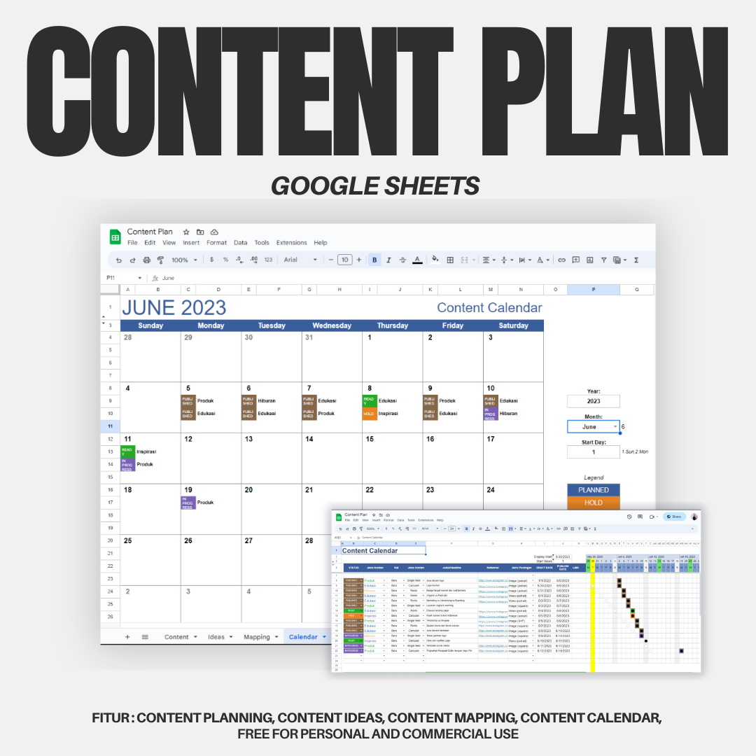 Content Planning Google Sheets Template | Clicky