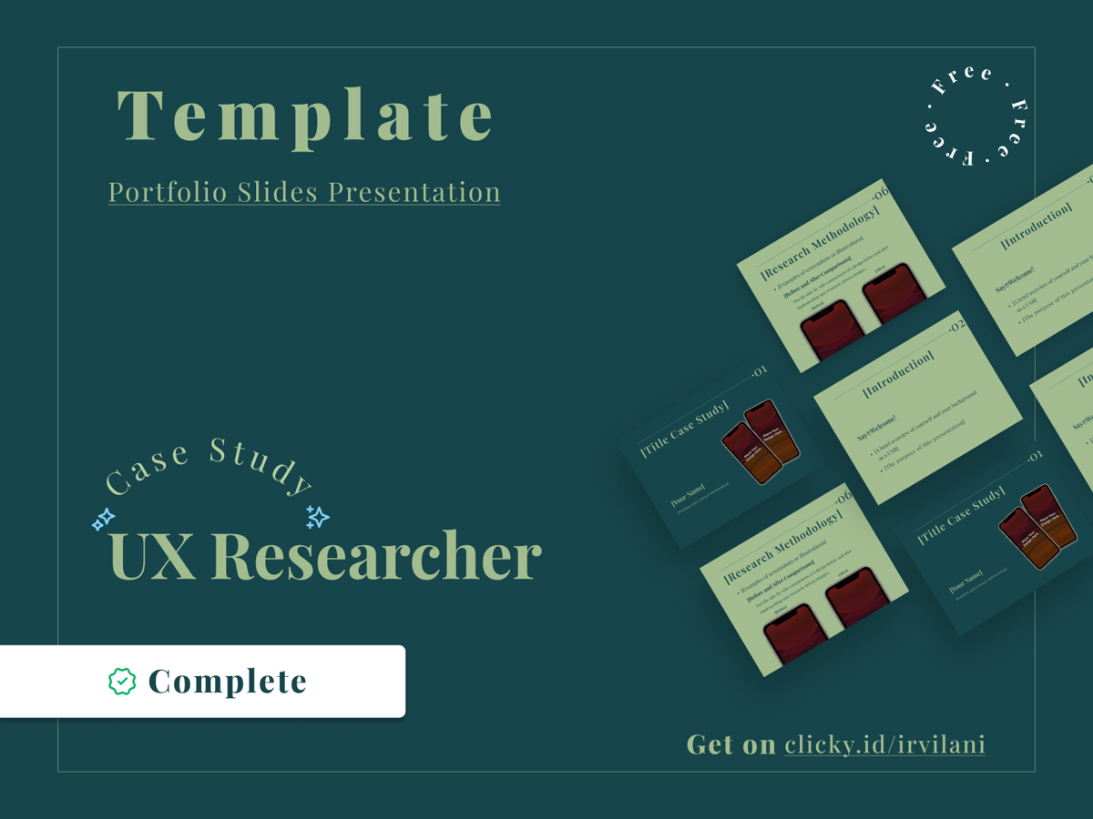 [FREE] Template Slides Presentation Case Study UX Researcher For Client ...