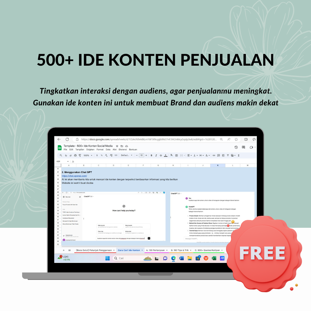 Purchase GRATIS!! TEMPLATE - 500+ IDE KONTEN PENJUALAN | Clicky