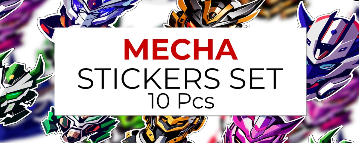 Mecha Stickers Set - PNG | Clicky
