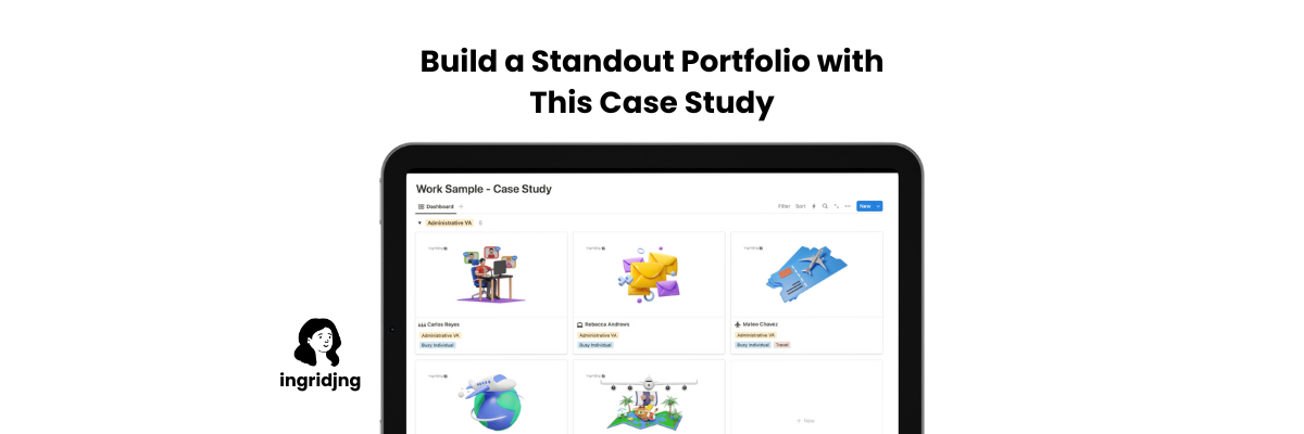 [FREE] Notion Portfolio Template by Ingrid Janice | Clicky