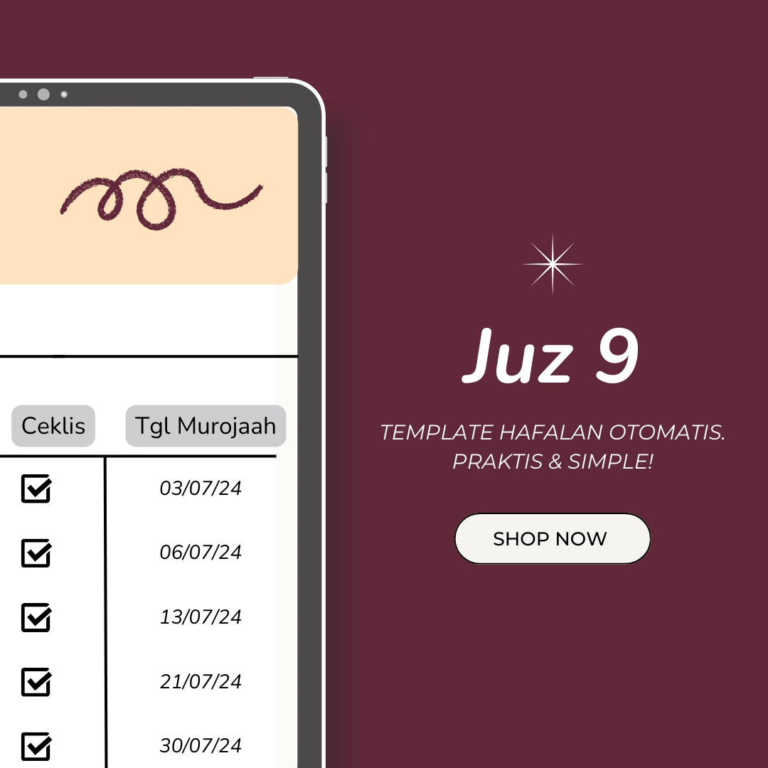 Purchase Template Hafalan Juz 9 | Clicky
