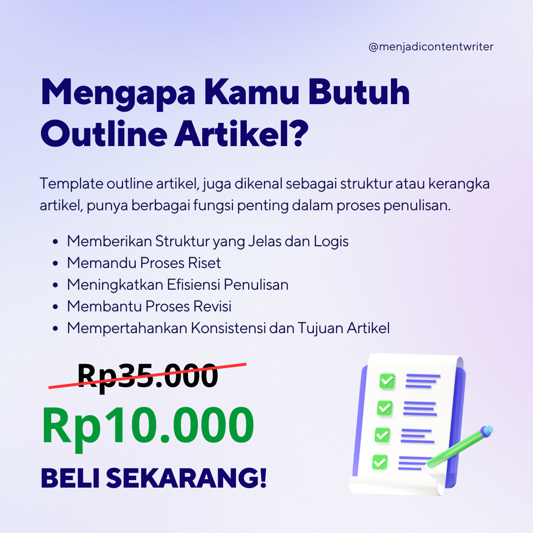[Only 10K] Template Outline Artikel 📑 | Clicky