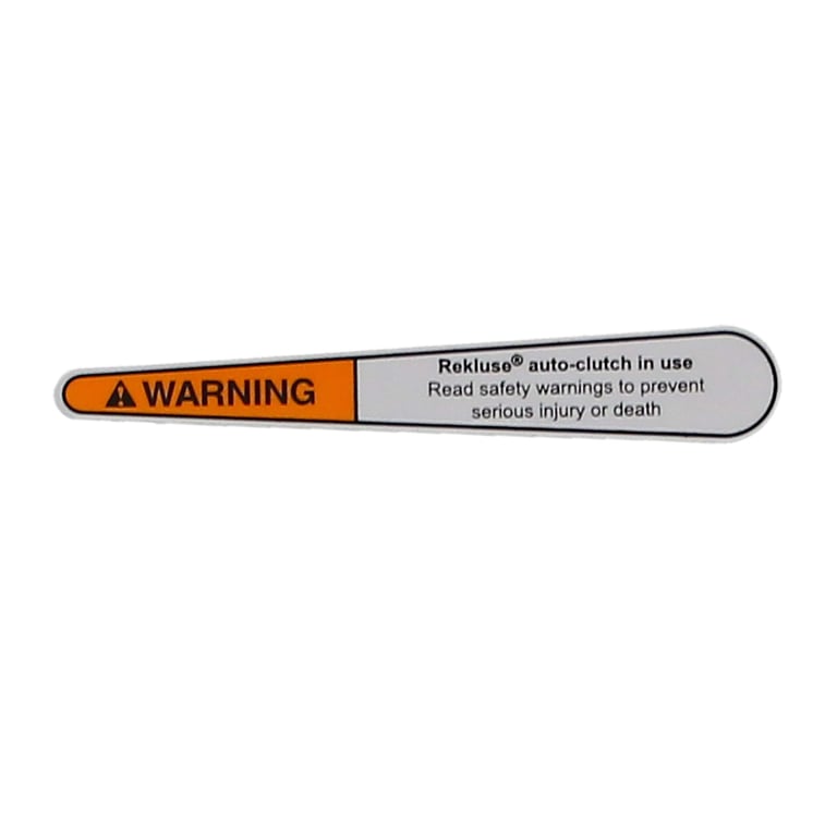 Warning Label - Clutch Lever Decal | 821-010 | Rekluse | Performance ...