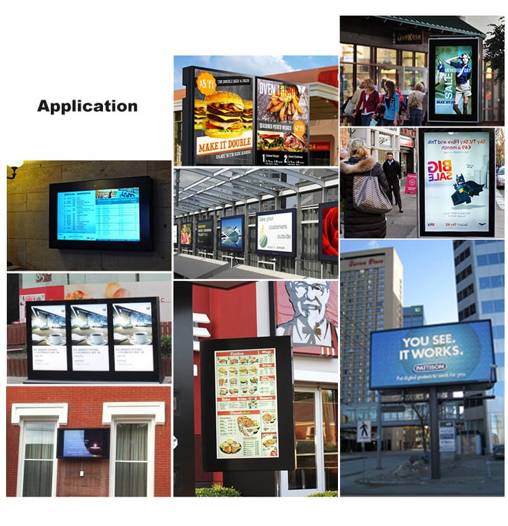 Model Number: MWE763 Wall Mount Ip65 Outdoor LCD Digital Signage ...