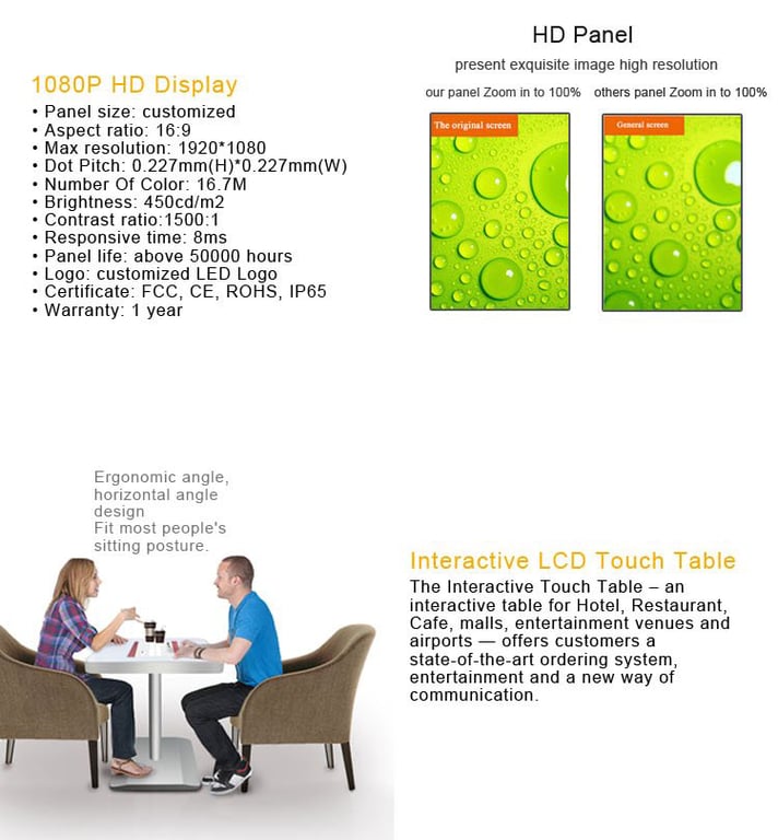 Samsung Waterproof Interactive Coffee Table | Touchscreen Desk
