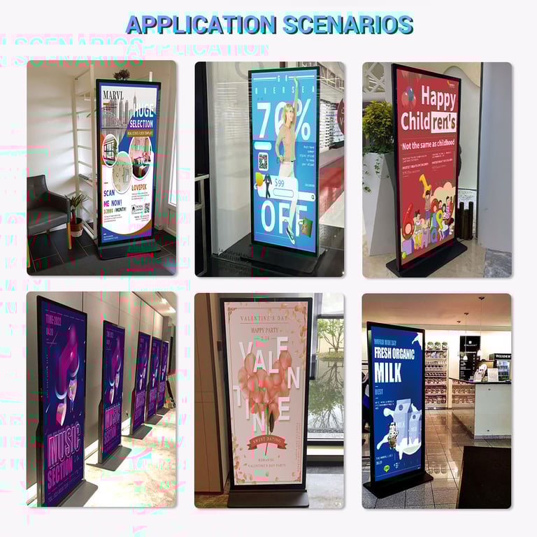 Indoor Floor Stand Full Screen Digital Signage Display