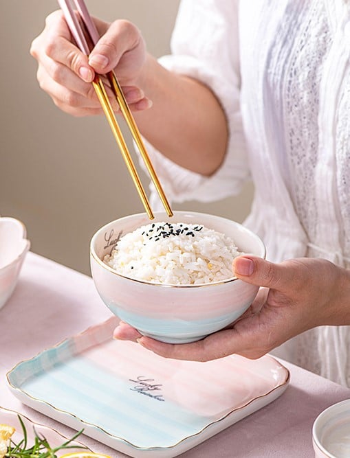 Pastel and Blue Tableware Set | Aesthetic Decor Shop