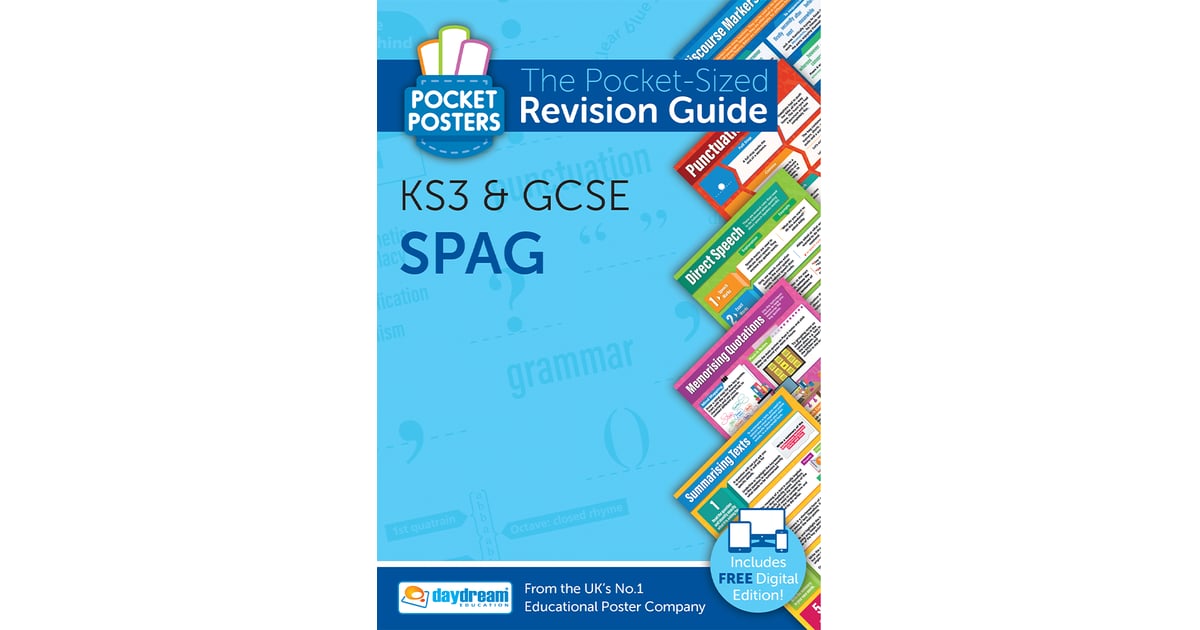 English KS3 and GCSE SPAG Revision Guide - Pocket Poster - Daydream ...