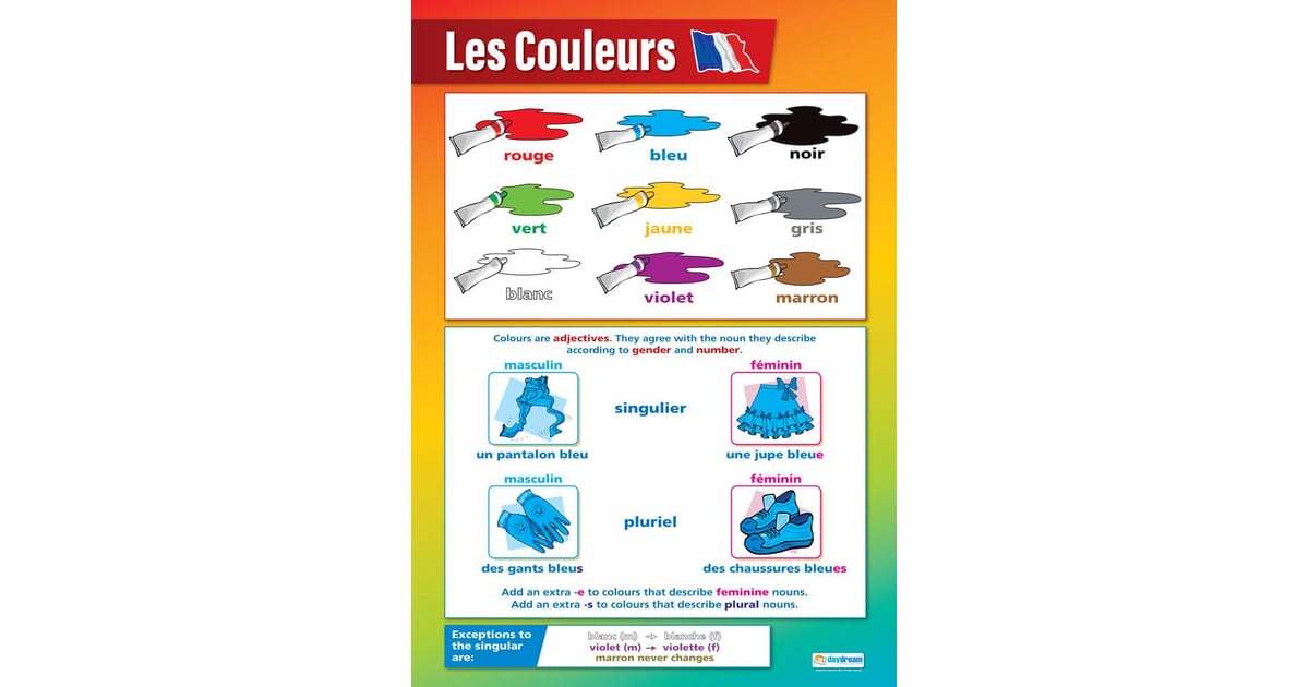 Les Couleurs Poster - Daydream Education