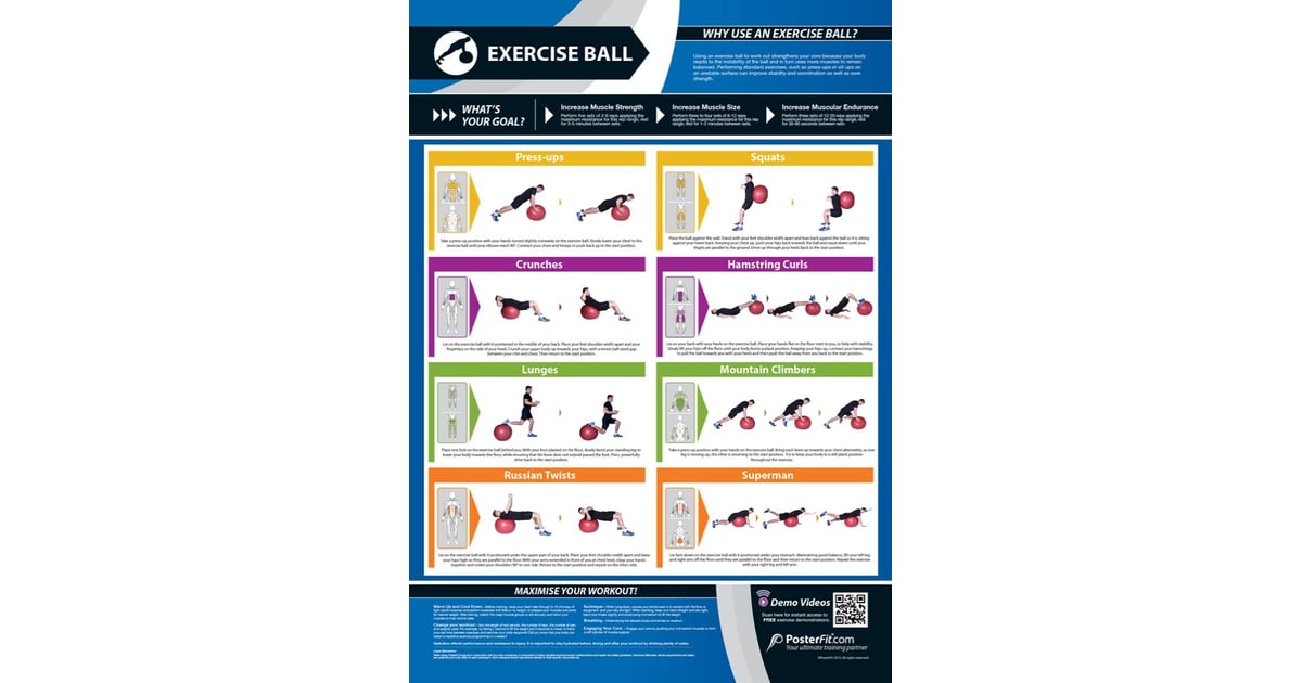 Exercise Ball Poster - Innovative Gym & Fitness Charts