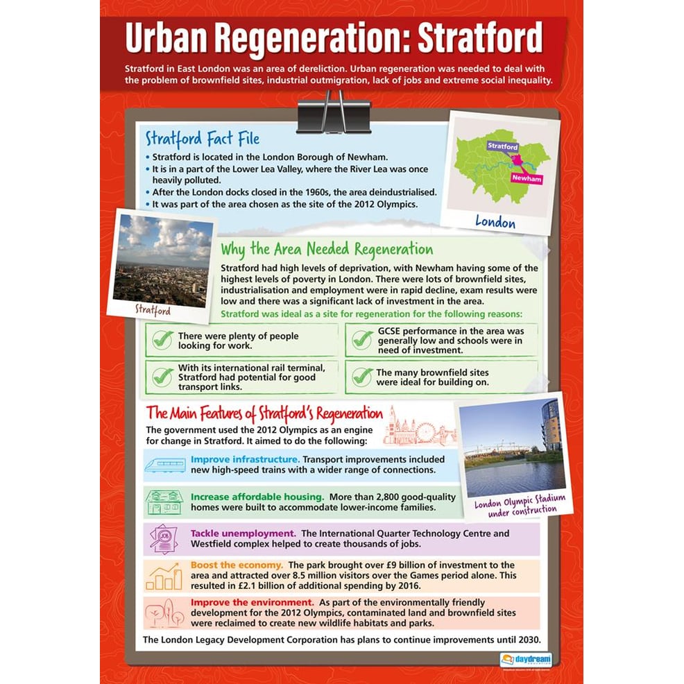 UK Urban Regeneration Example: Stratford Poster - Daydream Education