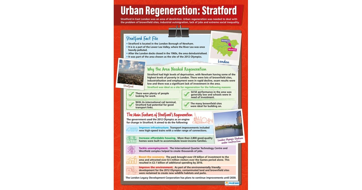 UK Urban Regeneration Example: Stratford Poster - Daydream Education