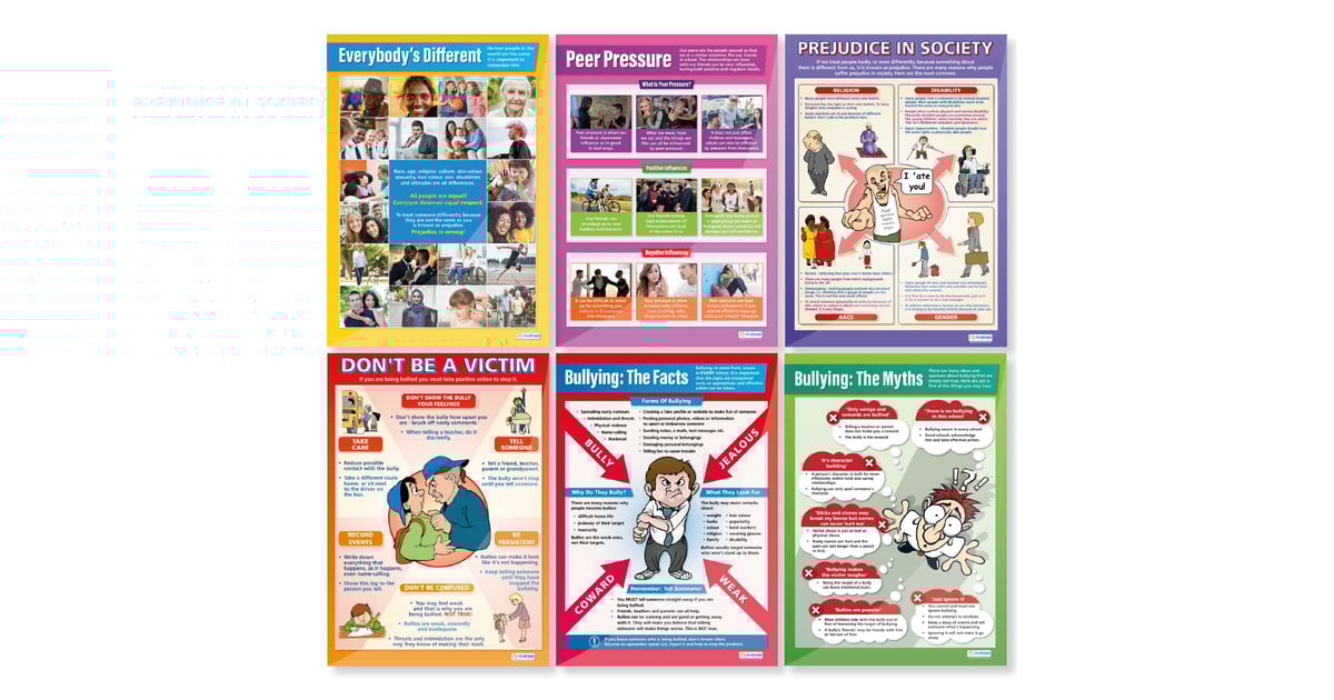 Set of 6 Antibullying Posters - Daydream Education