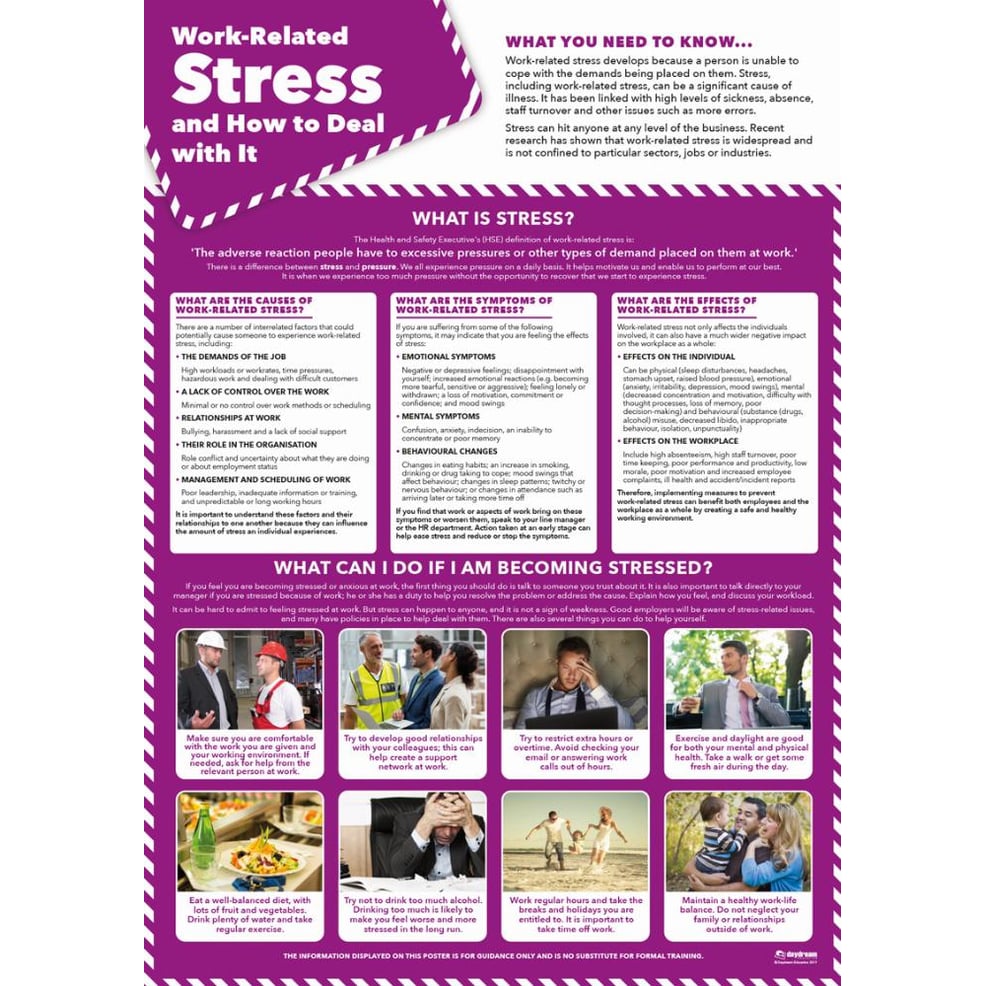 Stress Management at Work Poster - Daydream Education