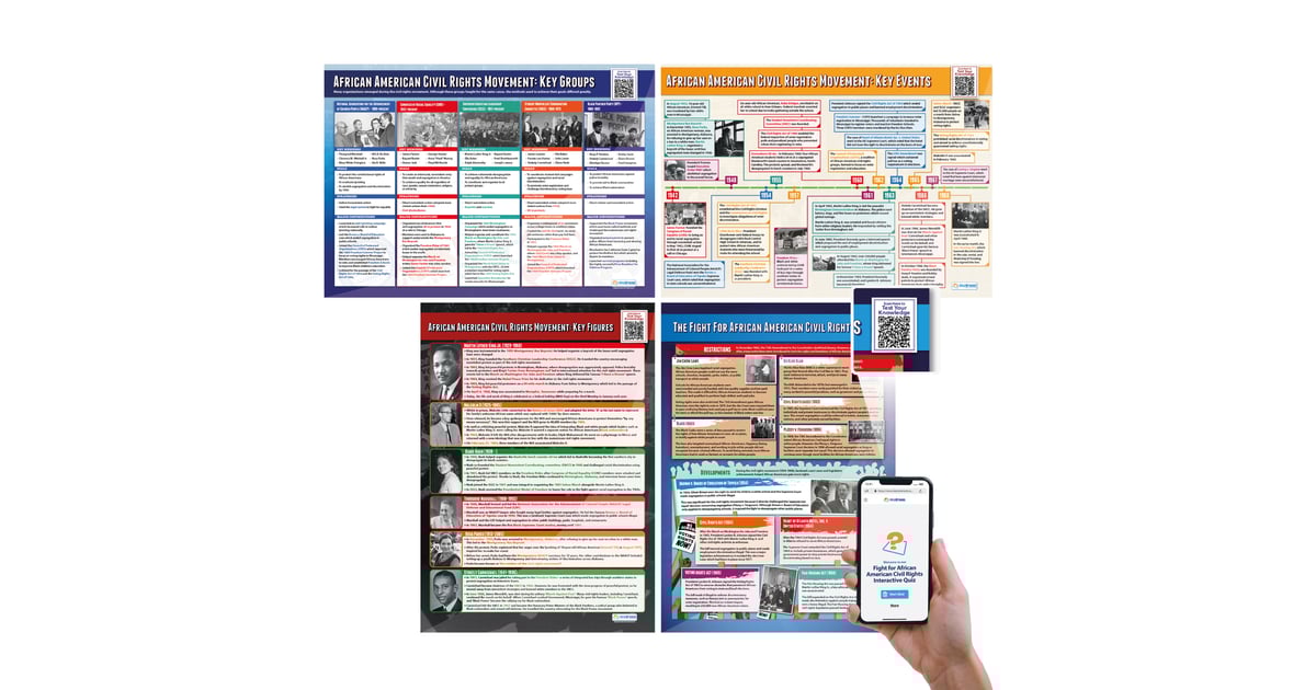 African American Civil Rights Posters - Set of 4 - Daydream Education