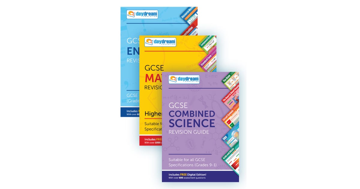 GCSE English, Maths (Higher) & Science Revision Guide Study Pack ...