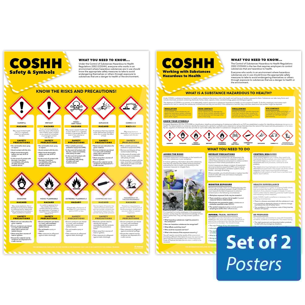 COSHH Health & Safety Posters - Set of 2 - Daydream Education