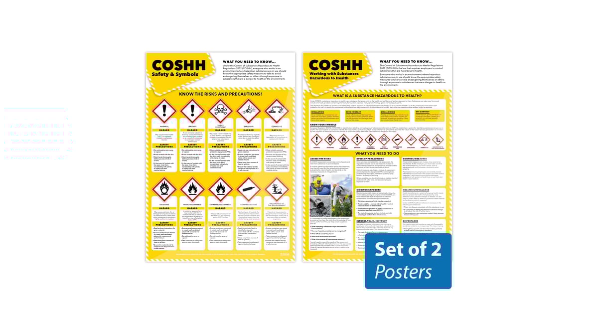 COSHH Health & Safety Posters - Set of 2 - Daydream Education