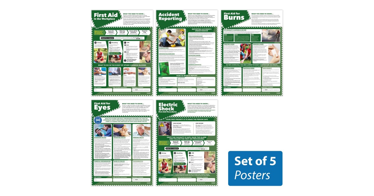 First Aid Posters - Set of 5 - Daydream Education