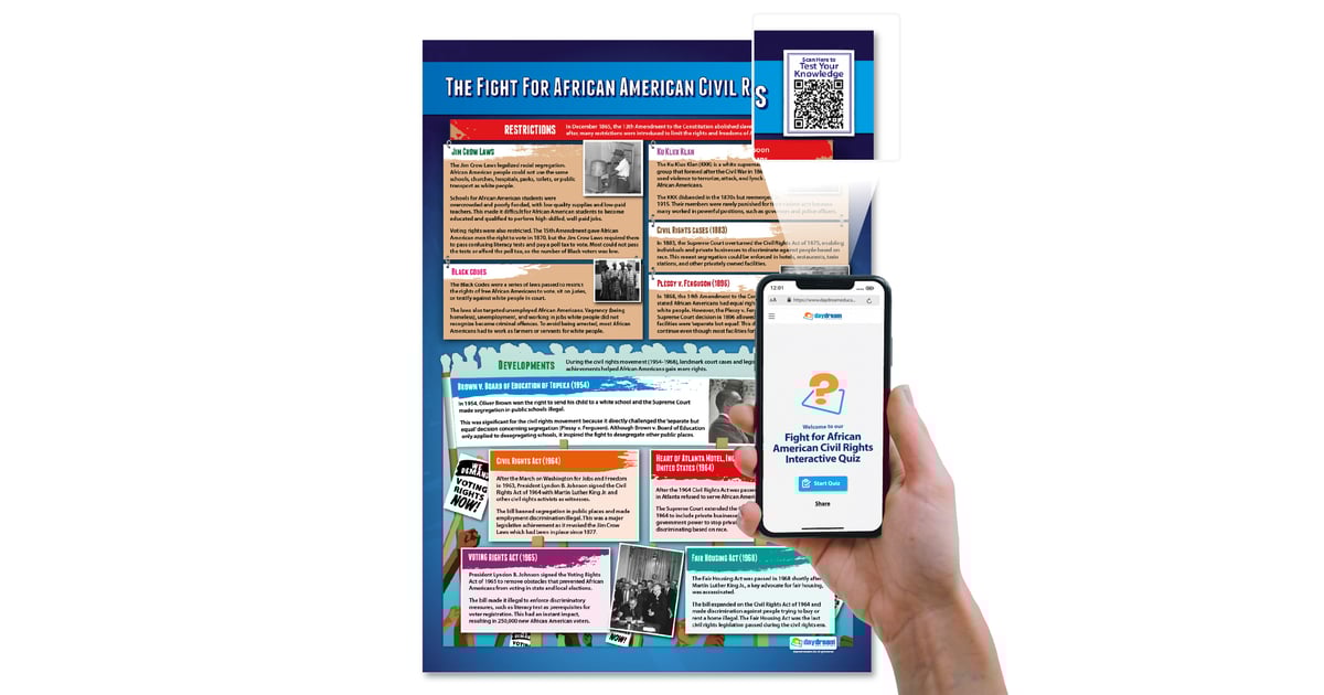 The Fight For African American Civil Rights Poster - Daydream Education