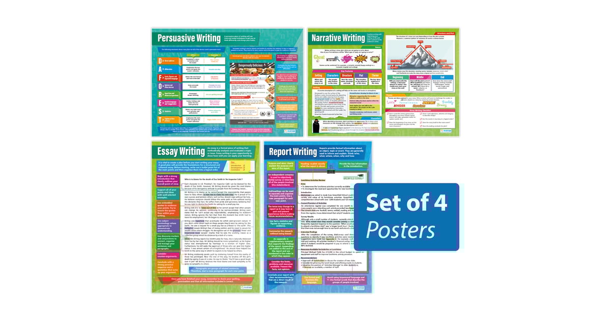 Writing Styles Posters - Set of 4 - Daydream Education
