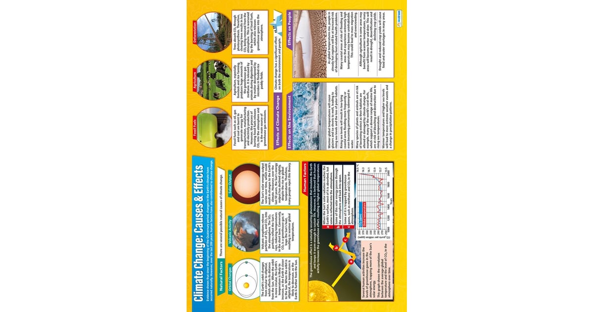 Climate Change: Causes & Effects Poster - Daydream Education