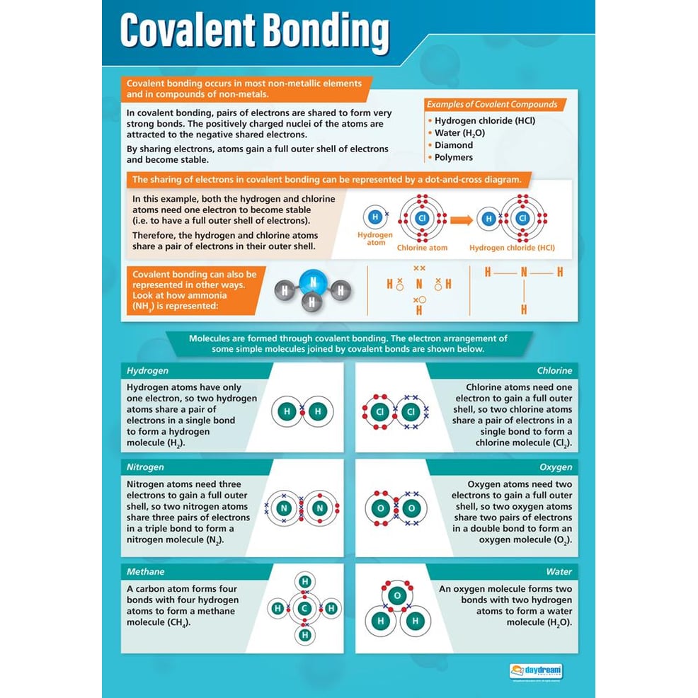 Covalent Bonding Poster - Daydream Education