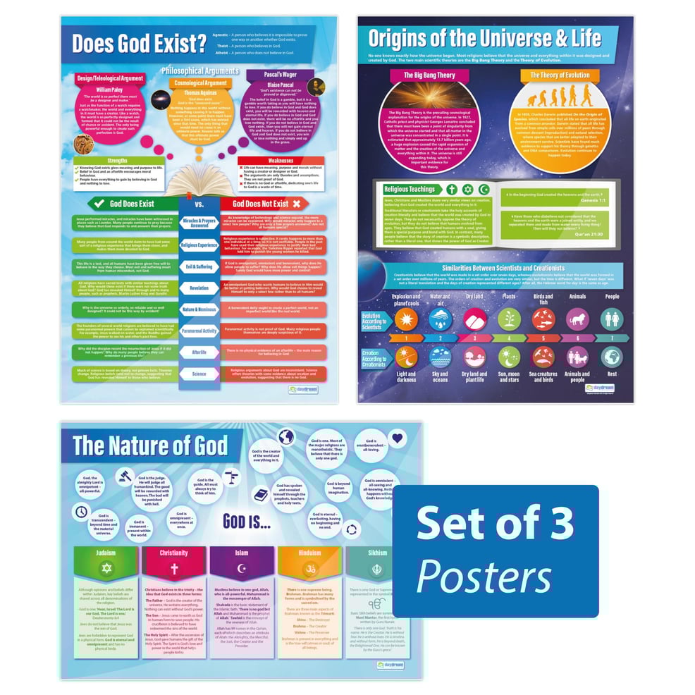 God & Creation Posters - Set of 3 - Daydream Education