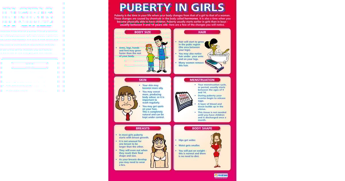 Puberty in Girls Poster - Daydream Education