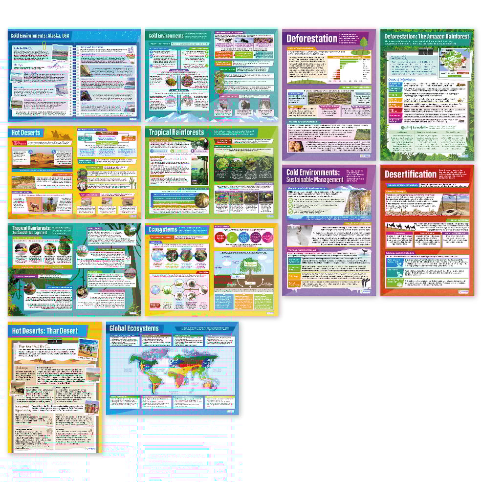 Ecosystems Extended Posters - Set of 12 - Daydream Education