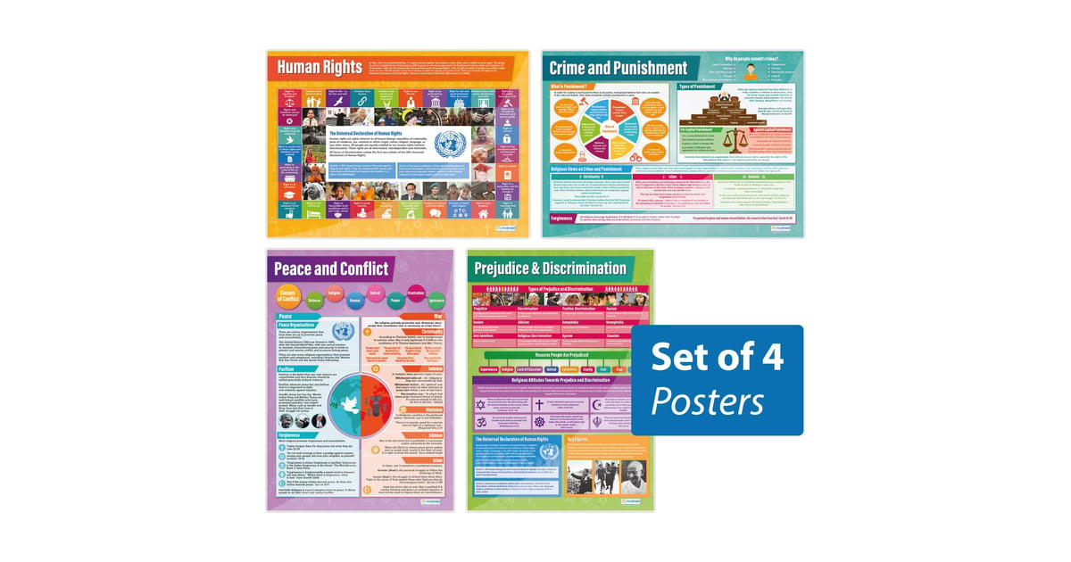 Peace & Conflict Posters - Set of 4 - Daydream Education