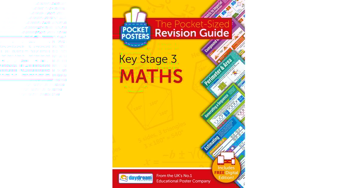Maths KS3 Revision Guide - Pocket Poster - Daydream Education