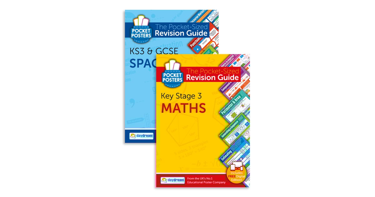 Maths & English Key Stage 3 Revision Pack - Pocket Poster - Daydream ...