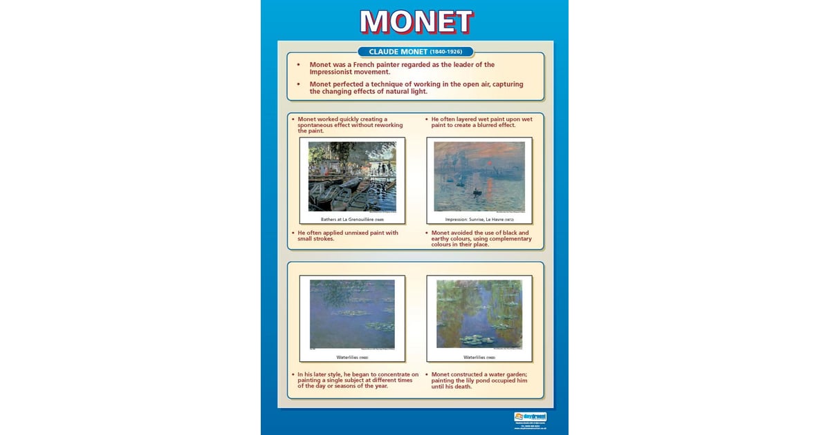 Monet Poster - Daydream Education