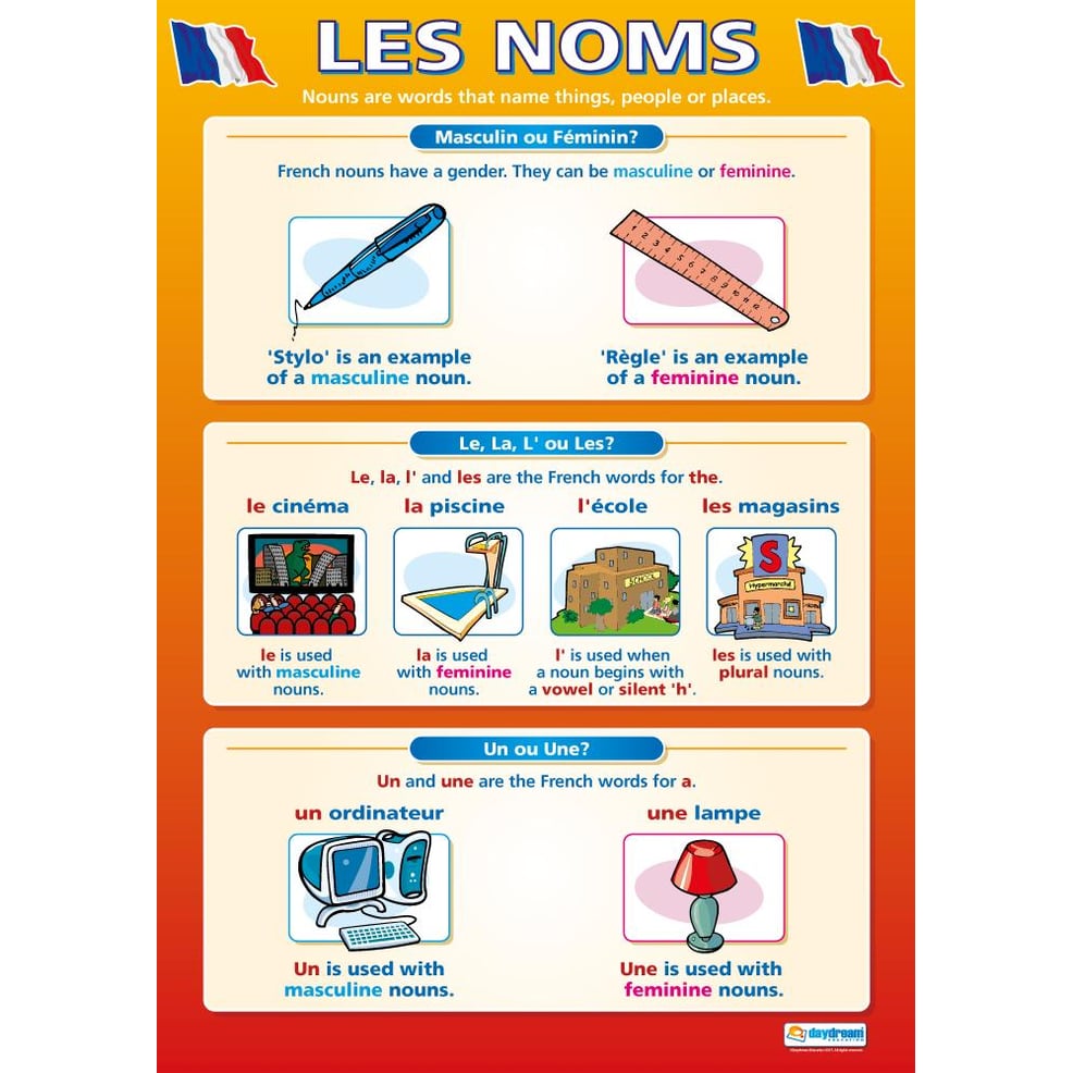 Les Noms Poster - Daydream Education