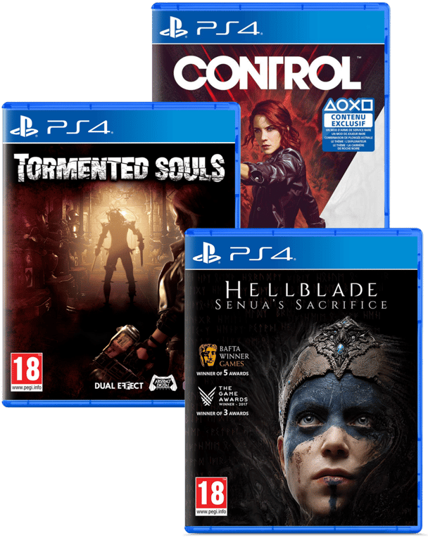 Control + Tormented Souls + Hellblade PS4 Pack - Just For Games