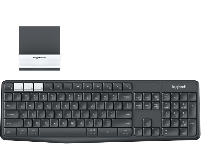 Logitech K375s Multi-Device Wireless Keyboard and Stand Combo clavier ...