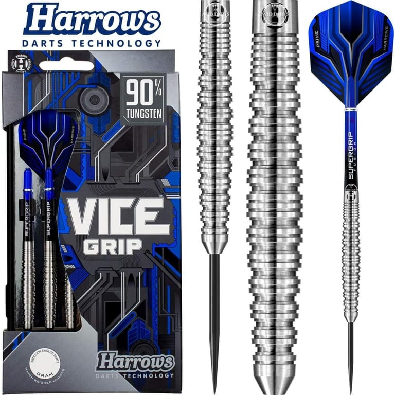 Fléchettes Vice en Acier 90% 21g - Précision et Confort de Lancer - Harrows