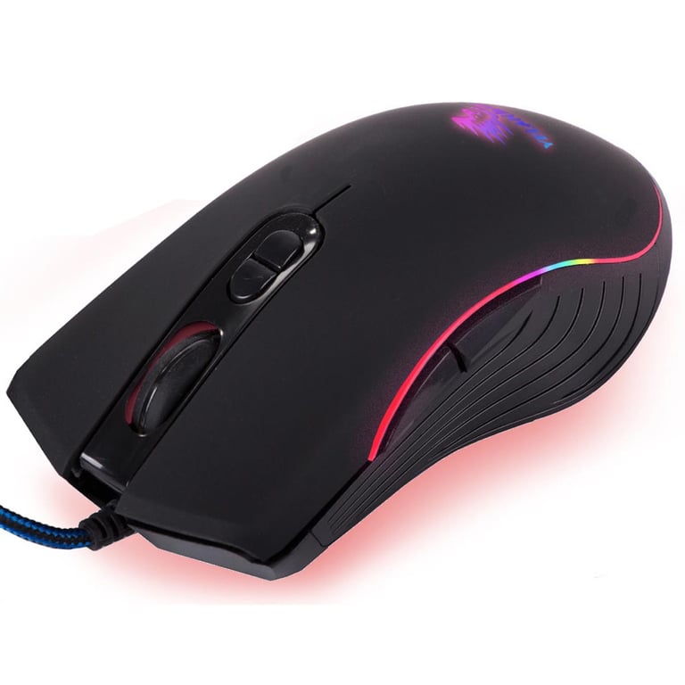 Ratón Gaming con Cable Yelandar 6000 DPI LED RGB Ergonómico y Reactivo ...