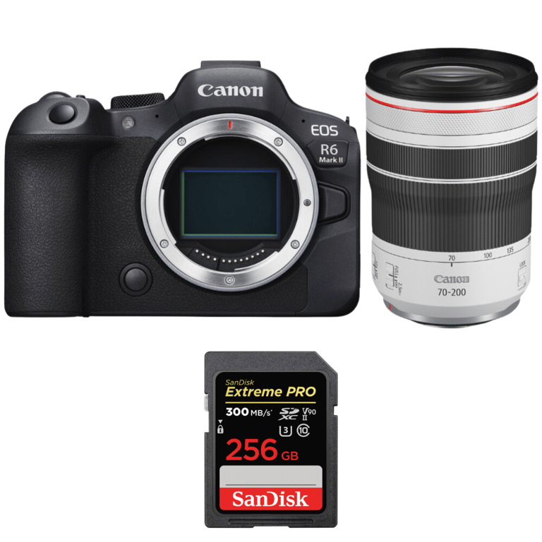 Appareil photo hybride Canon EOS R6 Mark II + RF 70-200mm f/4 L IS USM ...