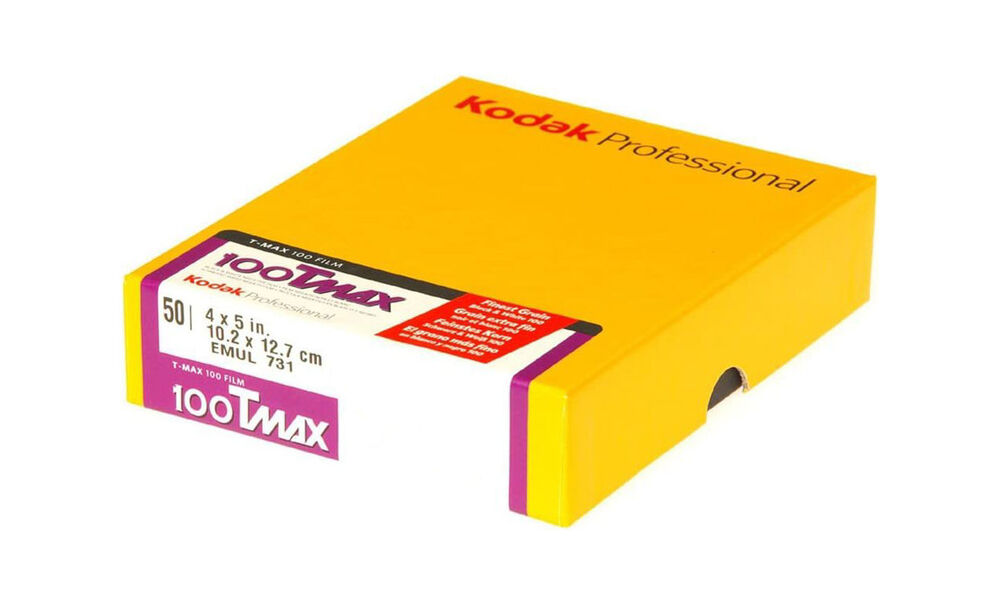 Kodak T-MAX 100 – Film Noir et Blanc 4x5, ISO 100, Haute Résolution, 50 ...