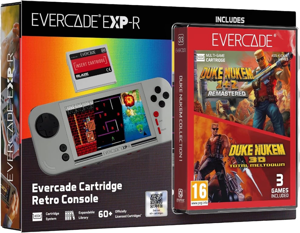 Console Portable Evercade EXP-R Duke Nukem Collection 1 Bundle - Evercade