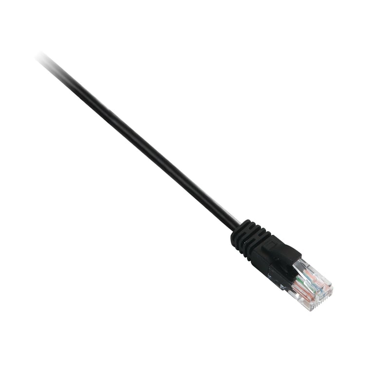 V7 Câble RJ45 Cat6 non blindé (UTP) RJ45 mâle vers RJ45 mâle, noir 5m ...