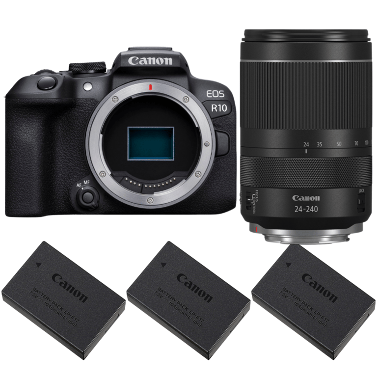 Appareil photo hybride Canon EOS R10 + RF 24-240mm F4-6.3 IS USM + 3 ...