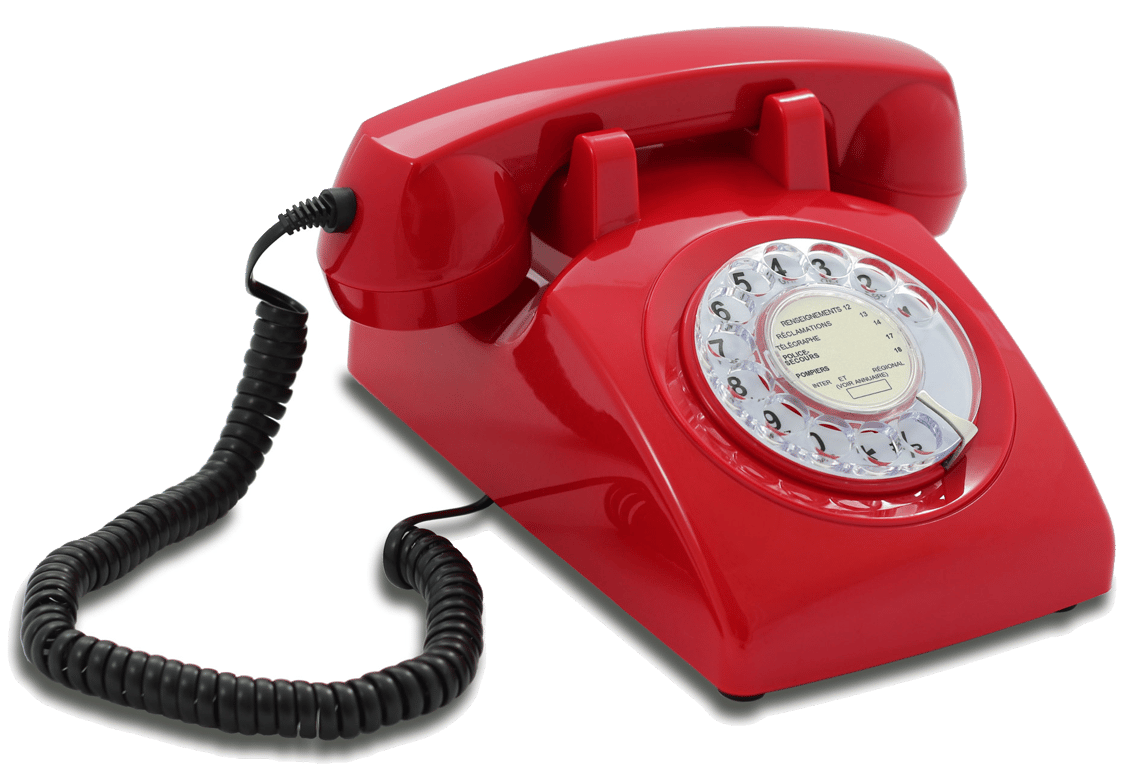 Téléphone fixe filaire rétro vintage avec cadran rotatif