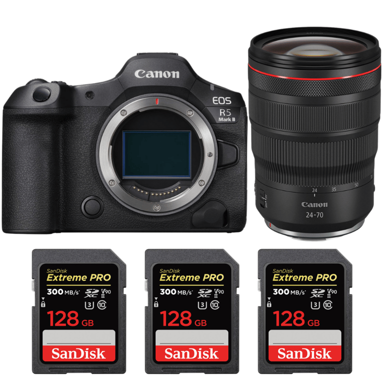 Appareil photo hybride Canon EOS R5 Mark II + RF 24-70mm f/2.8 L IS USM ...