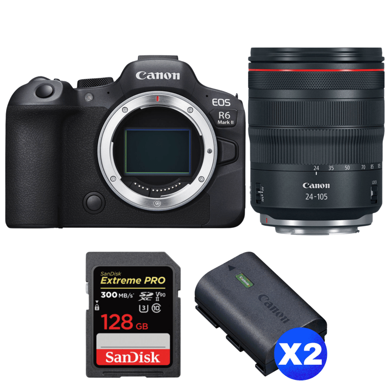 Appareil photo hybride Canon EOS R6 Mark II + RF 24-105mm f/4 L IS USM ...