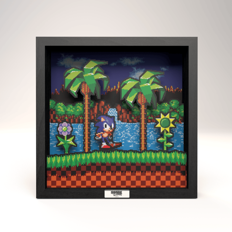 Marcos Pixel Sonic The Hedgehog Idle Pose - Tamaño L 23x23cm - SNK